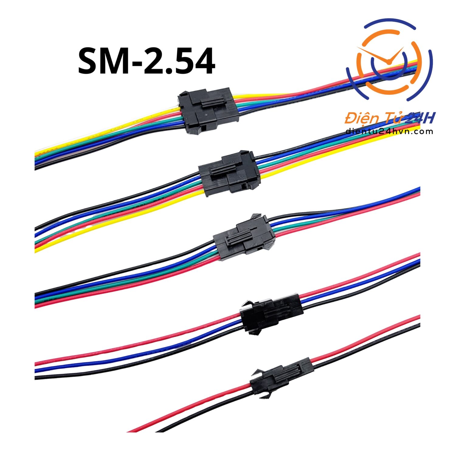 Cặp Jack kết nối đực cái 2.54mm dài 40cm SM-2P-6P - Linh Kiện Điện Tử 24h | Arduino, Module ...